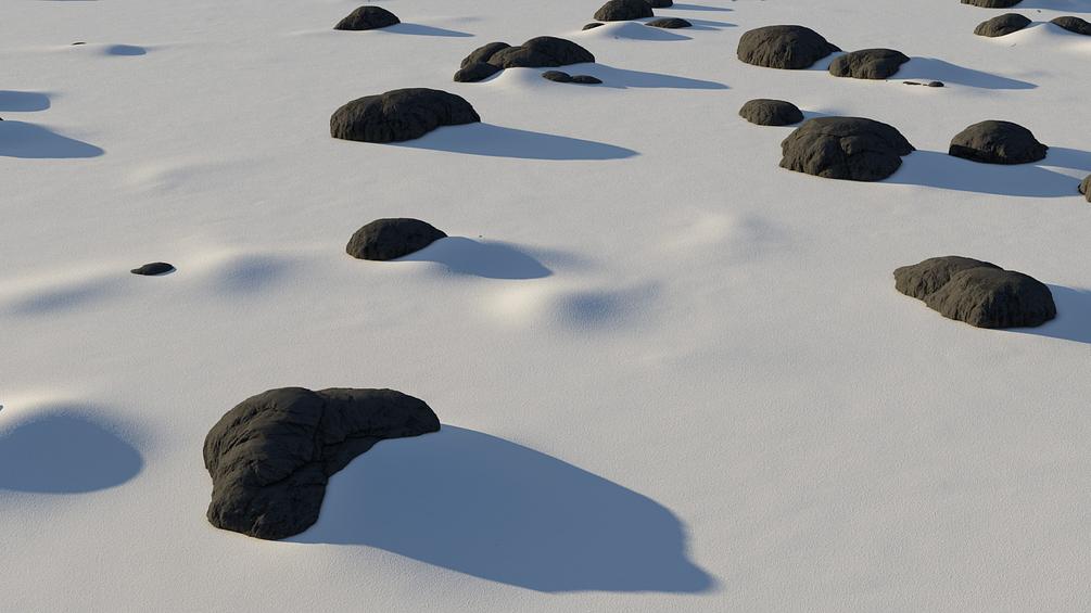 Simple Snow Buildup Example (Terragen 4) - FREE