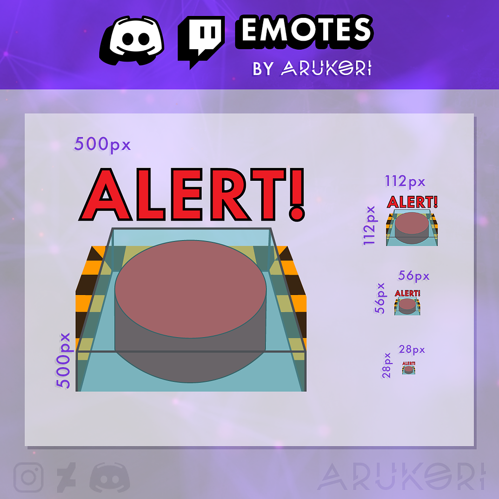 Among Us Emergency / Alert Button Twitch / Discord Emote