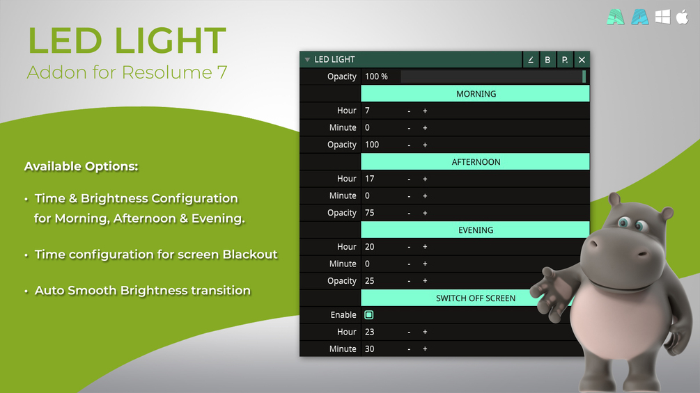 LED LIGHT - Addon for Resolume Avenue / Arena