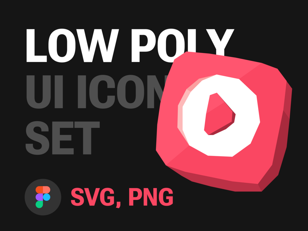 Low Poly Ui Icons Set