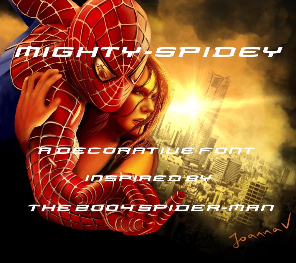Mighty Spidey font - license