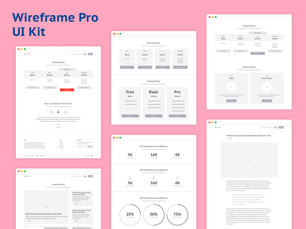Wireframe Pro UI Kit