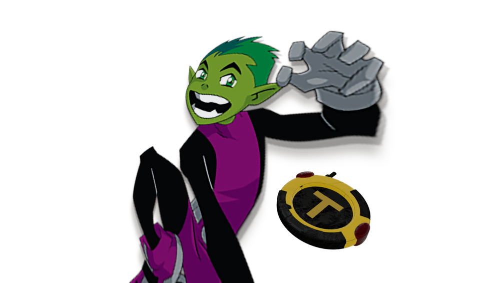 Teen Titans Communicator Separated And Textured