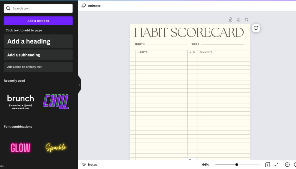 Habit Scorecard(+2 bonus designs)