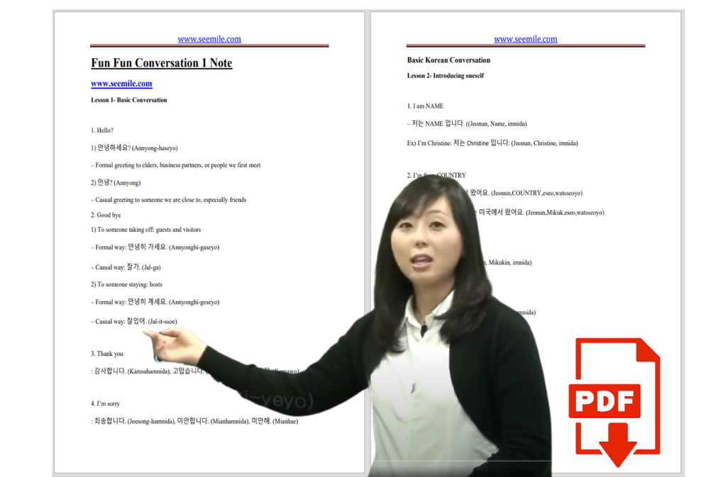 Christin's Korean Class PDF Note File