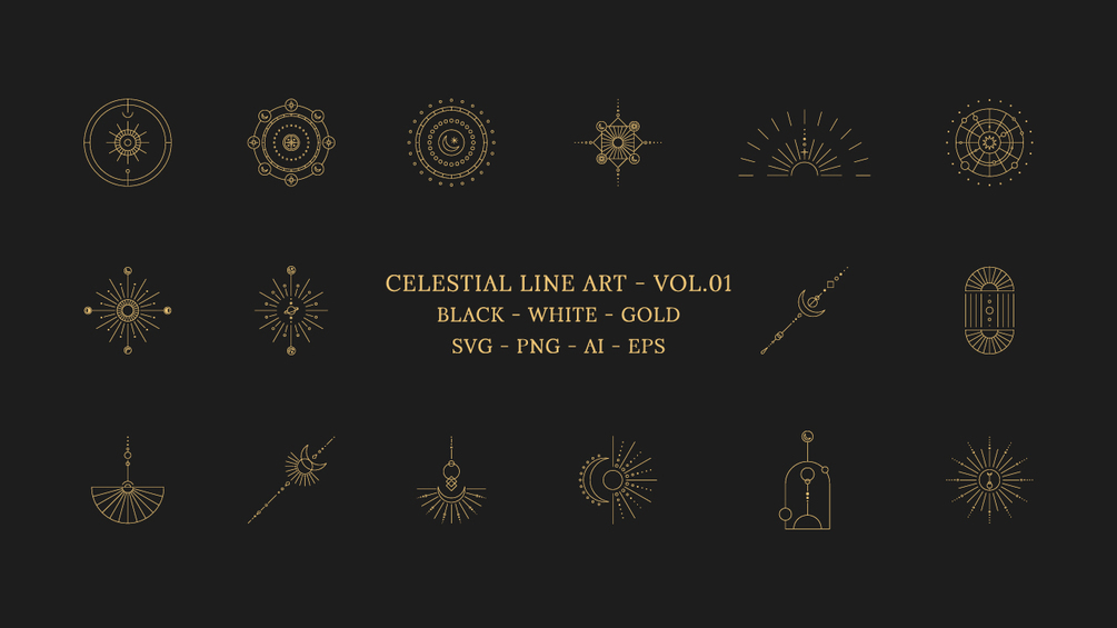 Celestial line art - Vol.01