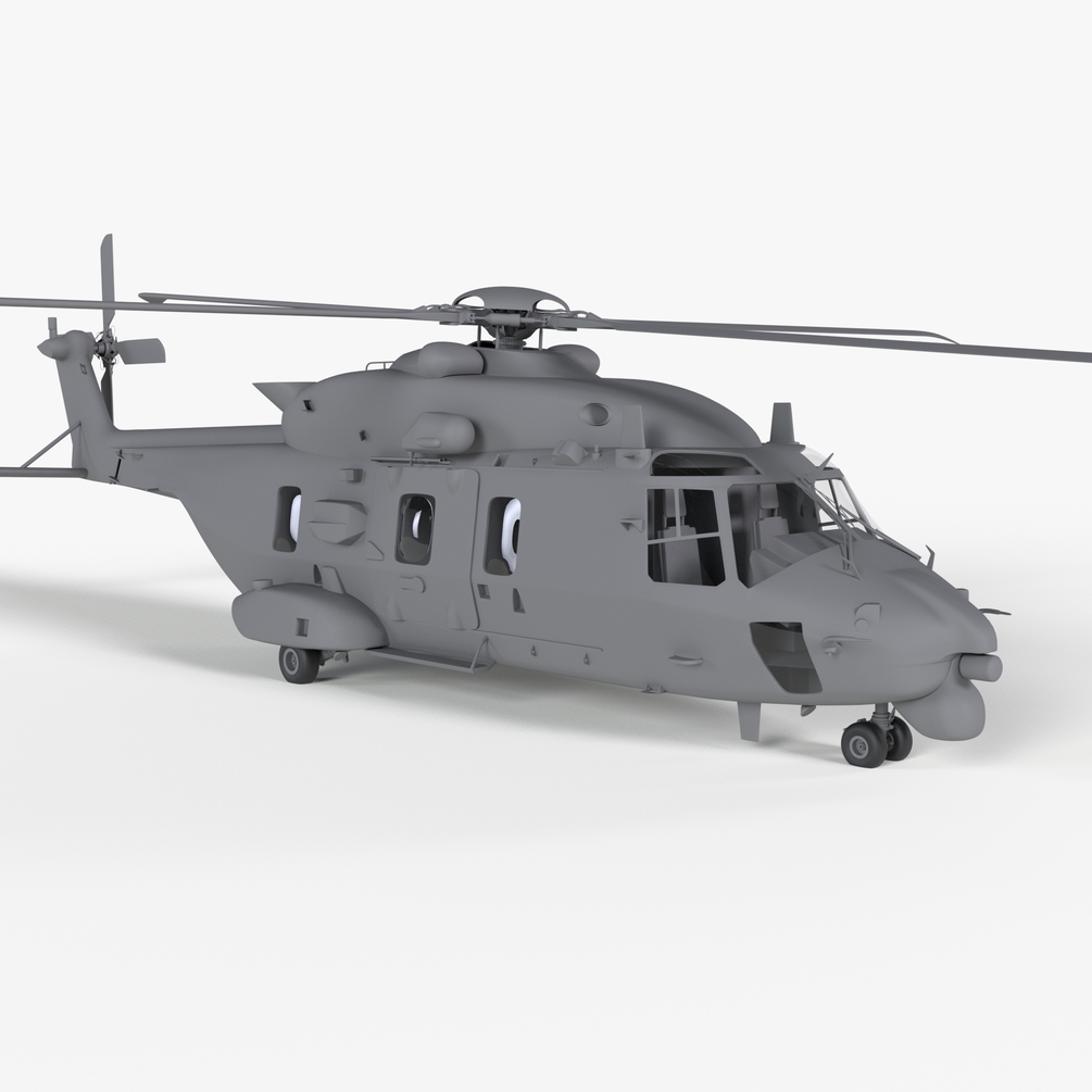 NH90 Military Transportation Helicopter 3D Model