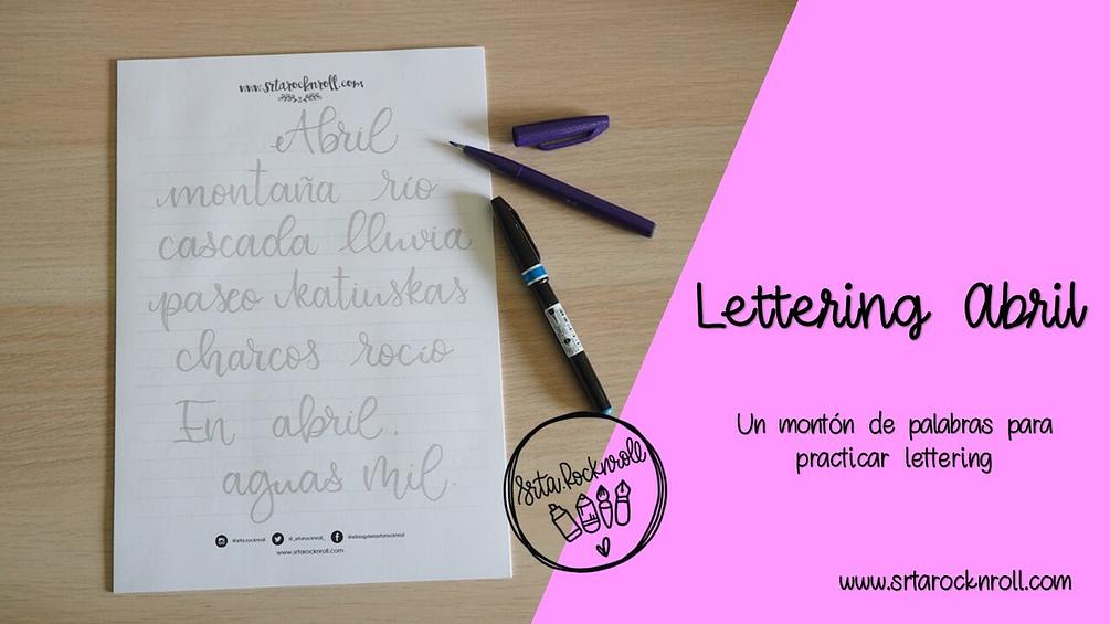 Plantilla Lettering - Abril