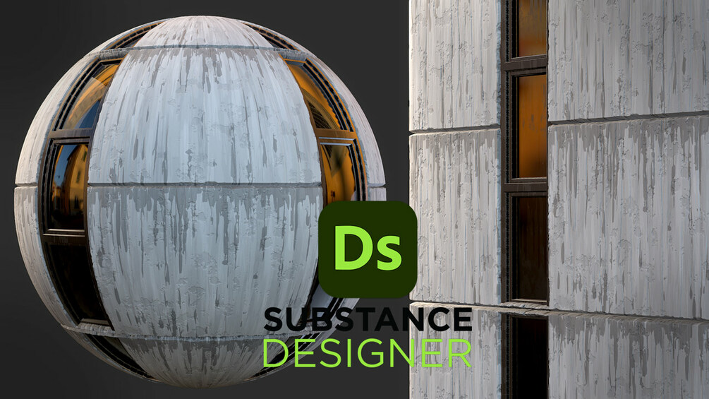 Stylized Concrete Slab - Substance 3D Designer