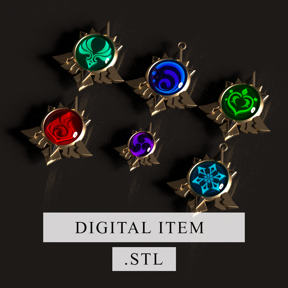 Genshin Impact - Mondstadt Vision [ 3d file .stl ]