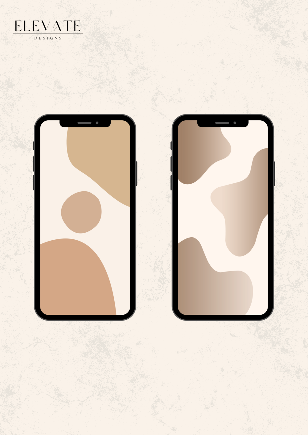 Neutral Blobs Phone Wallpaper (Set of 2)