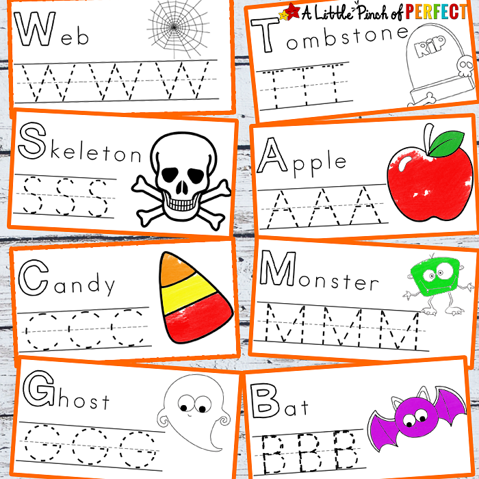 Halloween Handwriting and Coloring Printables for Kids
