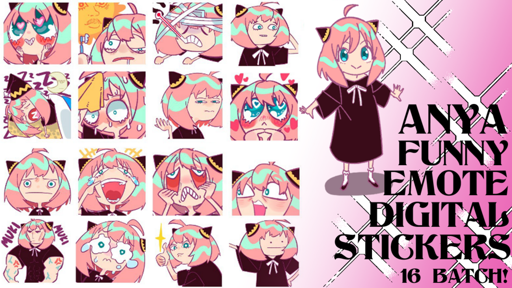 Anime Anya Digital Sticker\Emote pack