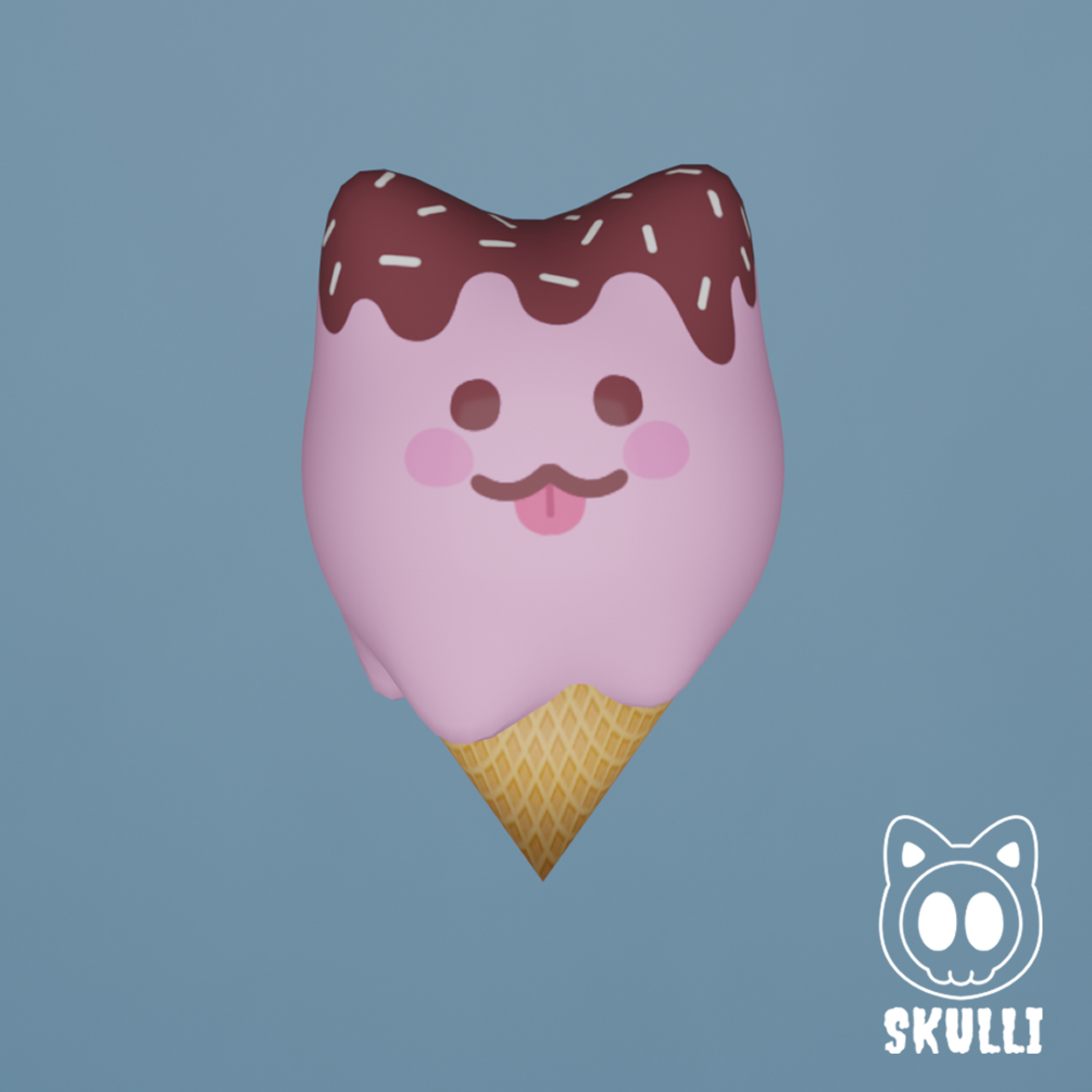 Ice Cream Cat Springjoint or Plush