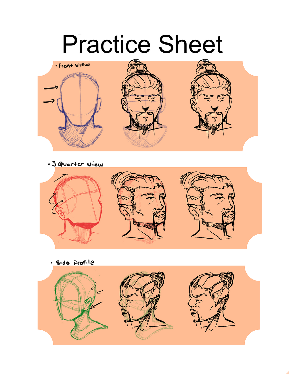 Drawing reference sheet for beginners