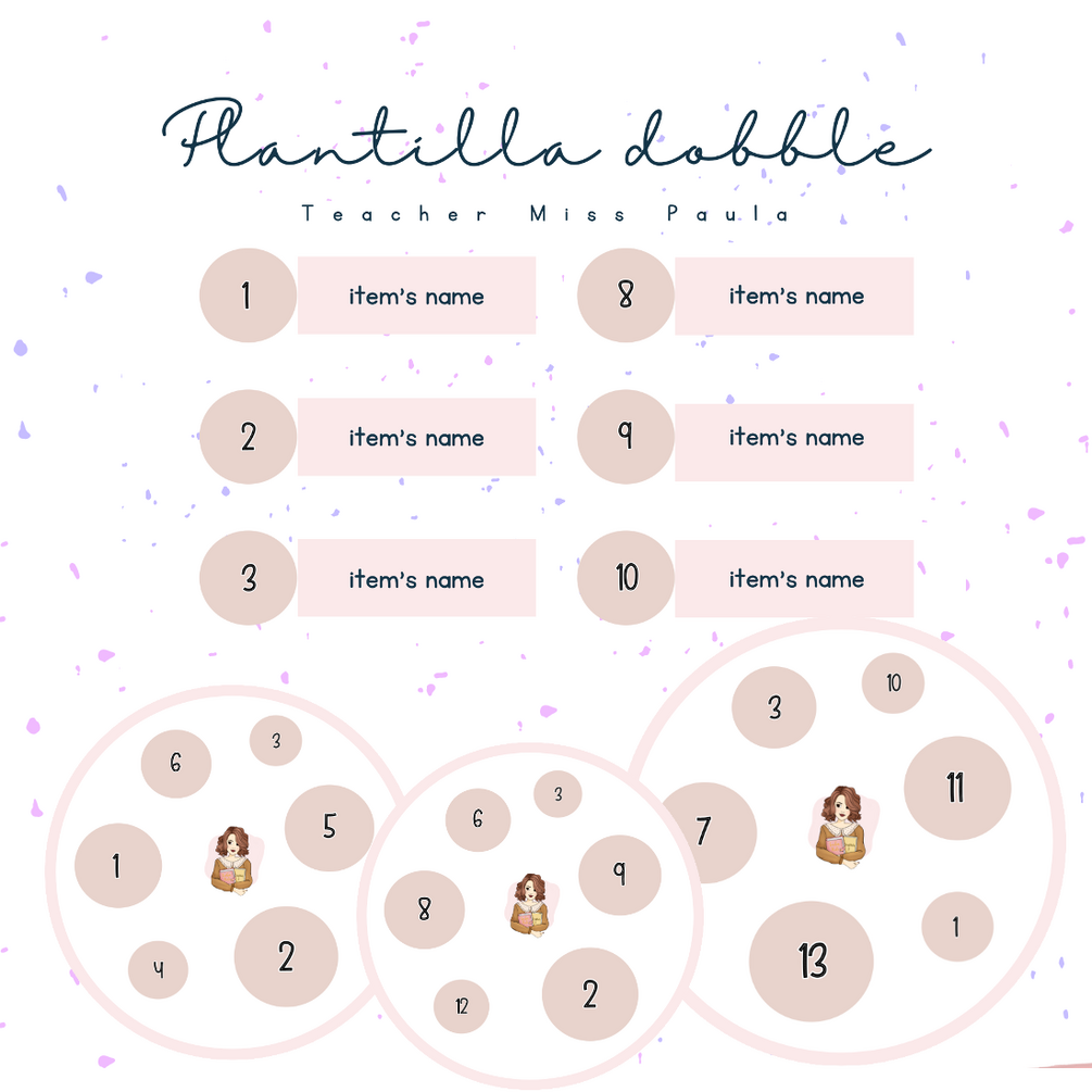 Plantilla dobble en CANVA