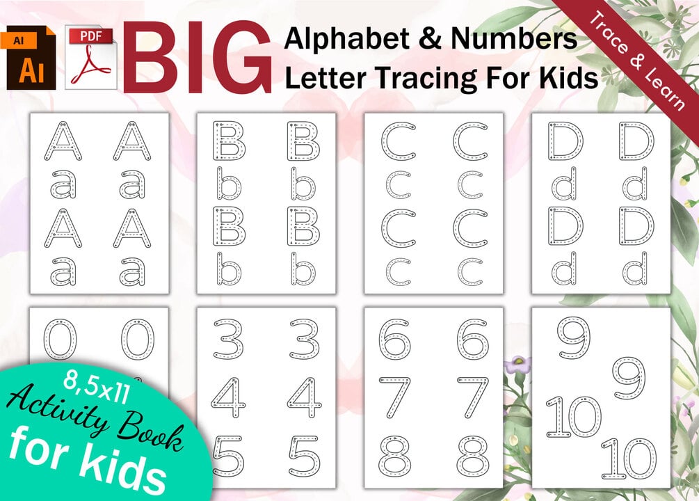 Big Letter & Number Tracing Book
