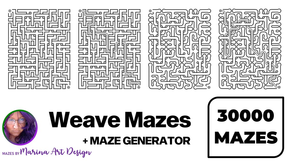 Weave Maze Generator + 30000 weave mazes in SVG