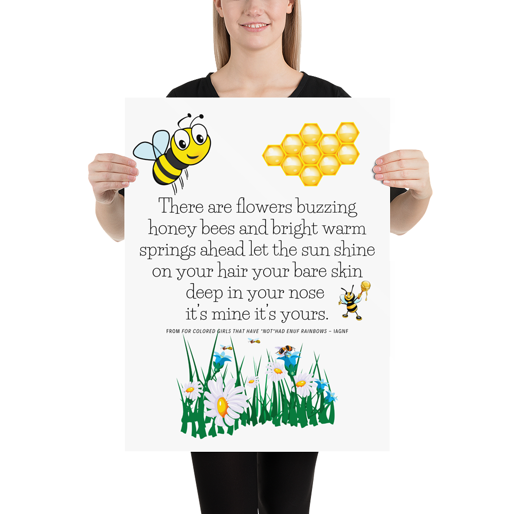 Honey Bee Poster (18"x24")