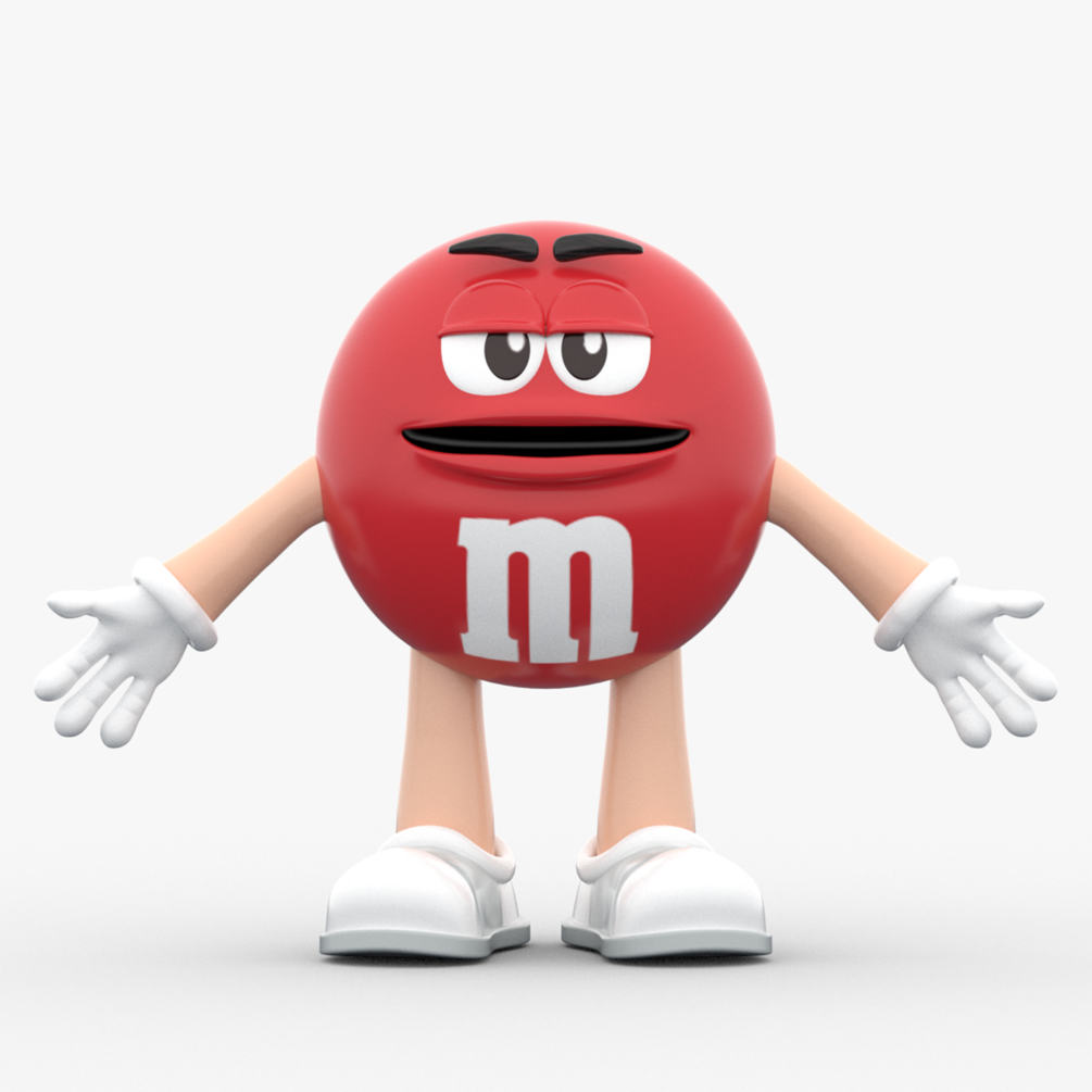 M and Ms Red Riged 3D model