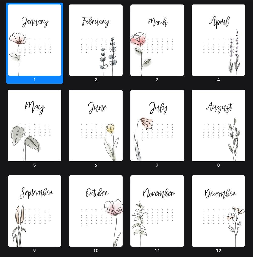 2022 Calendar Wallpaper and Printable