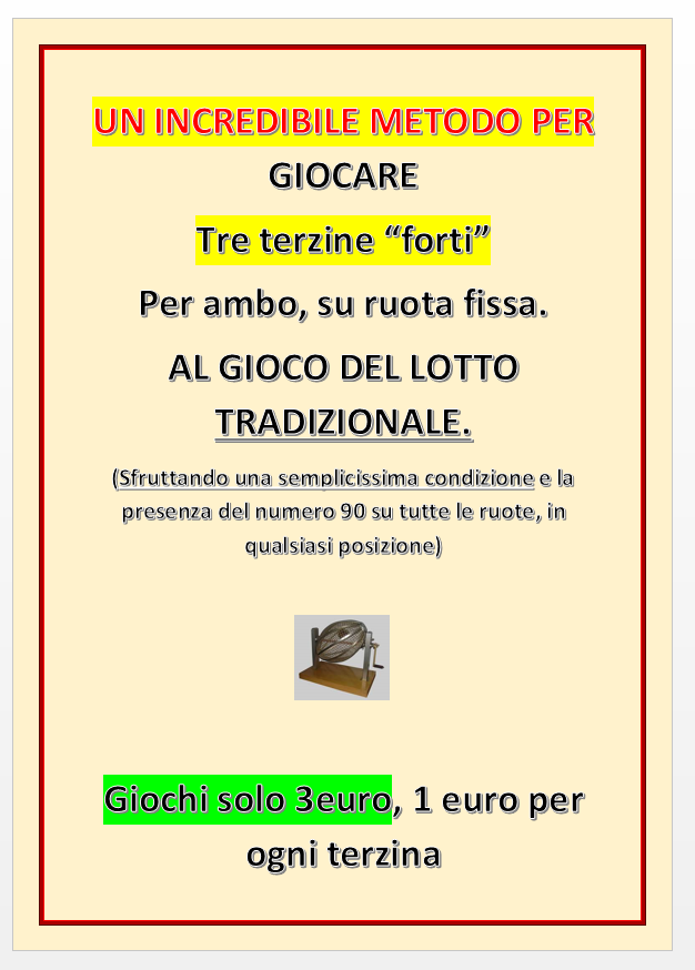 Le 4 terzine "forti".