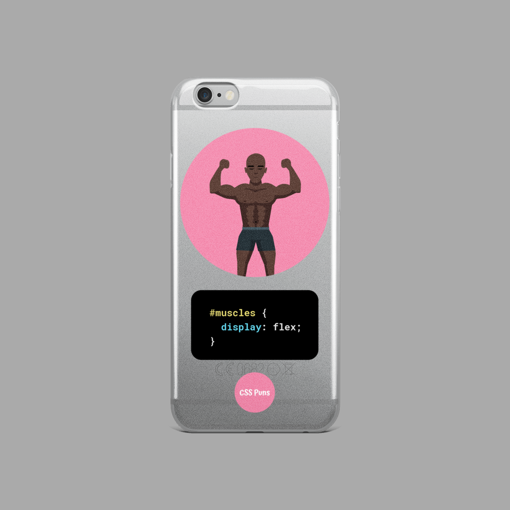 CSS Puns - Muscles - iPhone Case