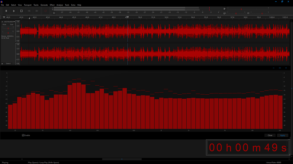 Audacity Dark RED Theme for Audacity 2.3+