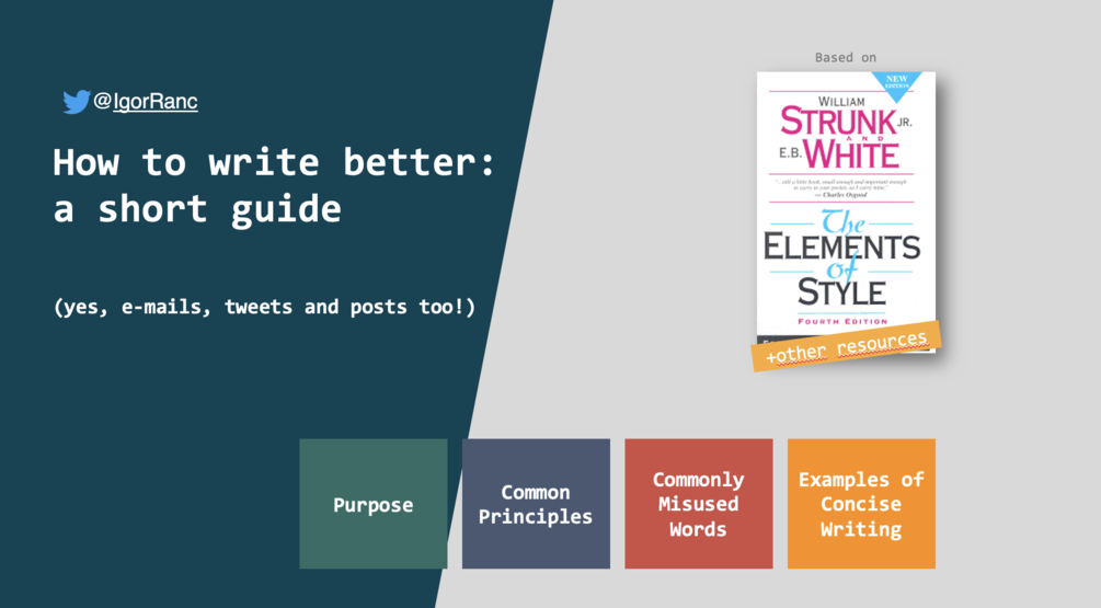 How to write better: a short guide