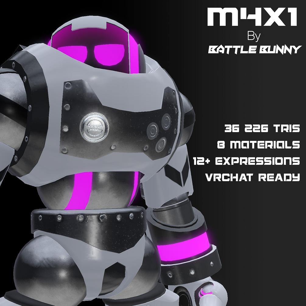 [Original 3D Model] M4X1 VRChat Robot Avatar