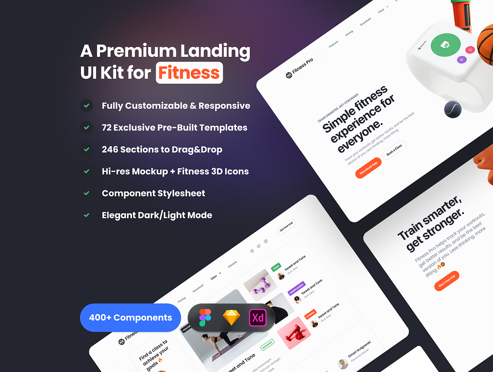 Fitness Pro: Website UI Kit