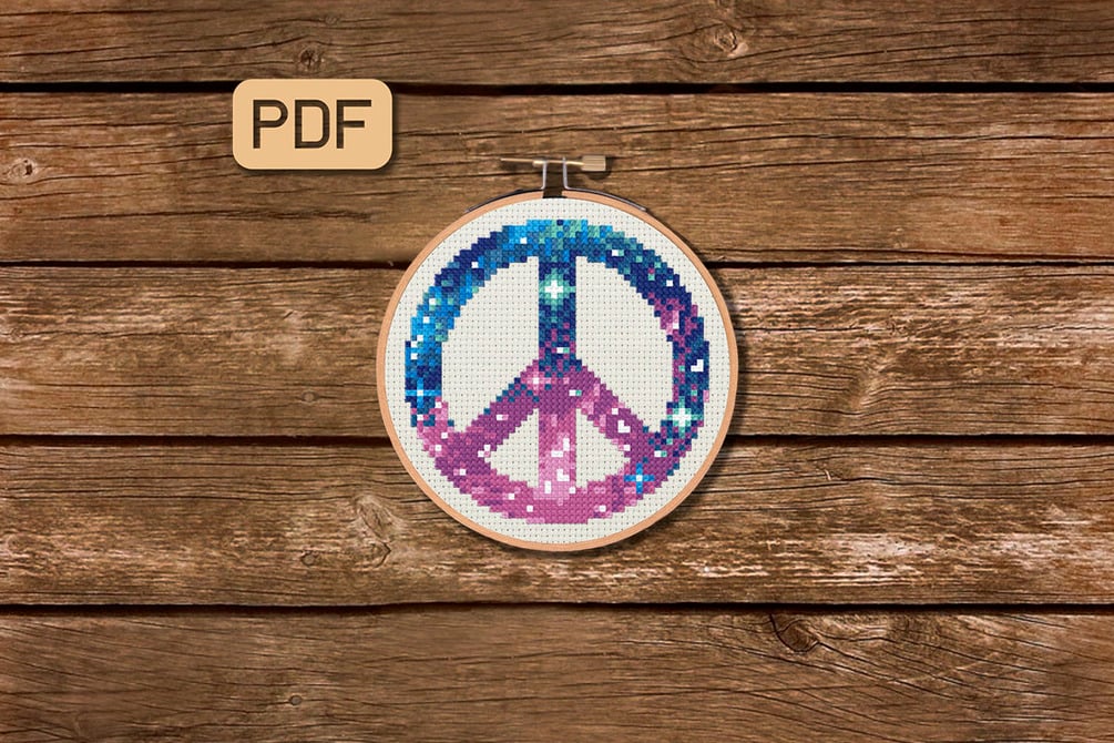 Peace Cross Stitch Pattern