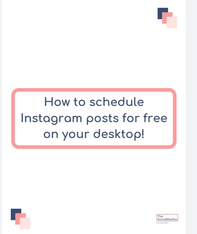 How To Schedule Instagram Posts for FREE on your Desktop!