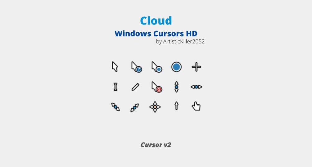 Cloud v2 Cursor HD Windows 11/10/7