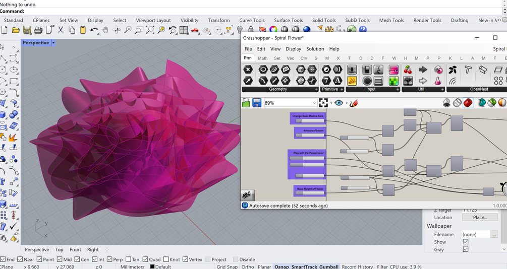 (Grasshopper Script) Simple Rose Script x 2 Files.