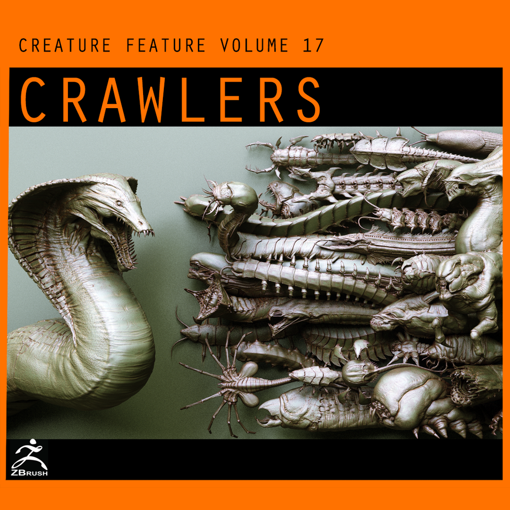 CRAWLERS - 33 Creeping Beasts Curve Brush and OBJs