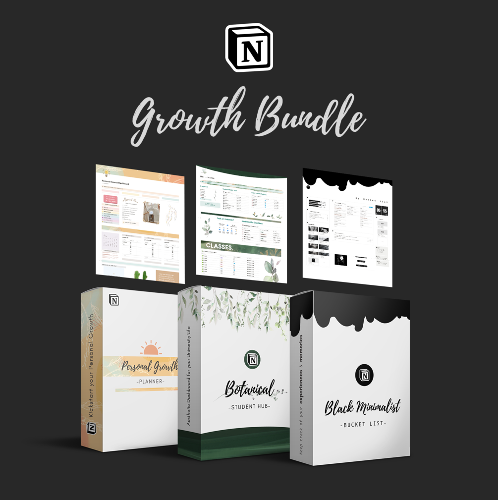 Notion Growth Template Bundle (LIMITED DEAL $30)
