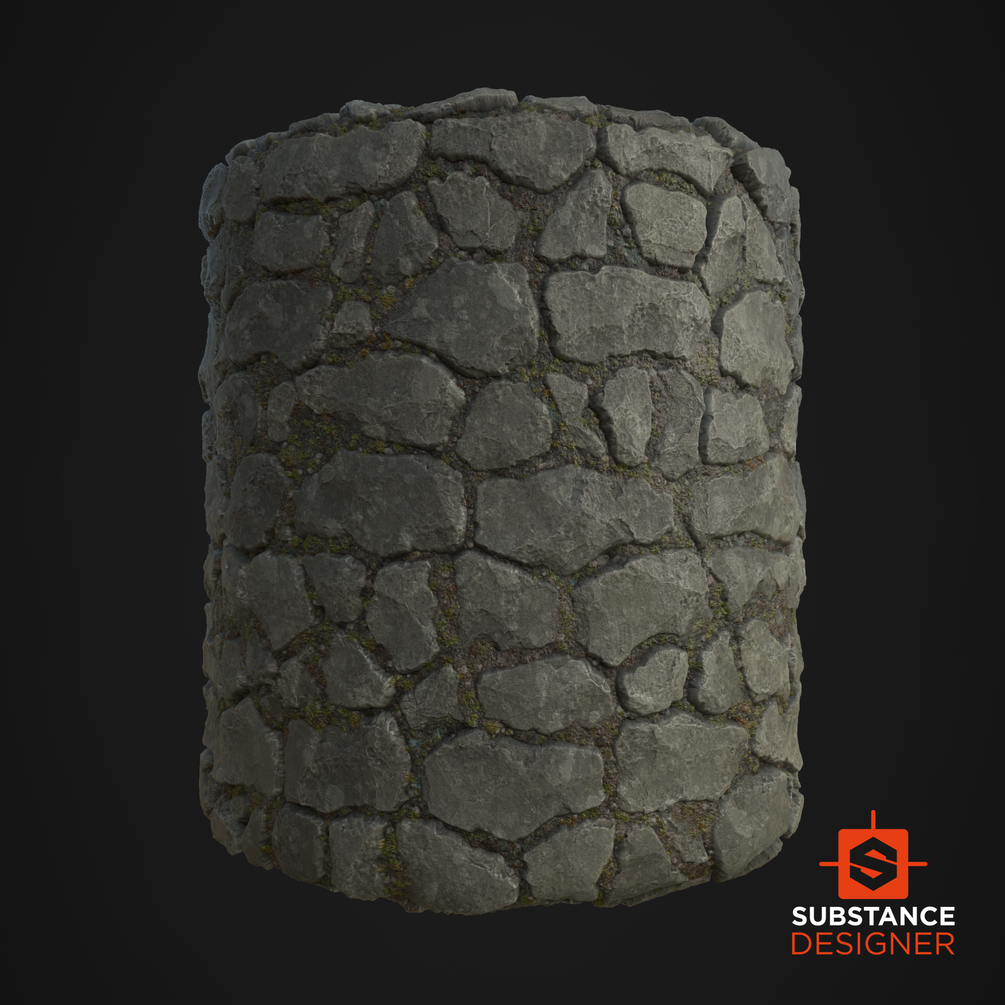 Round Stone Wall