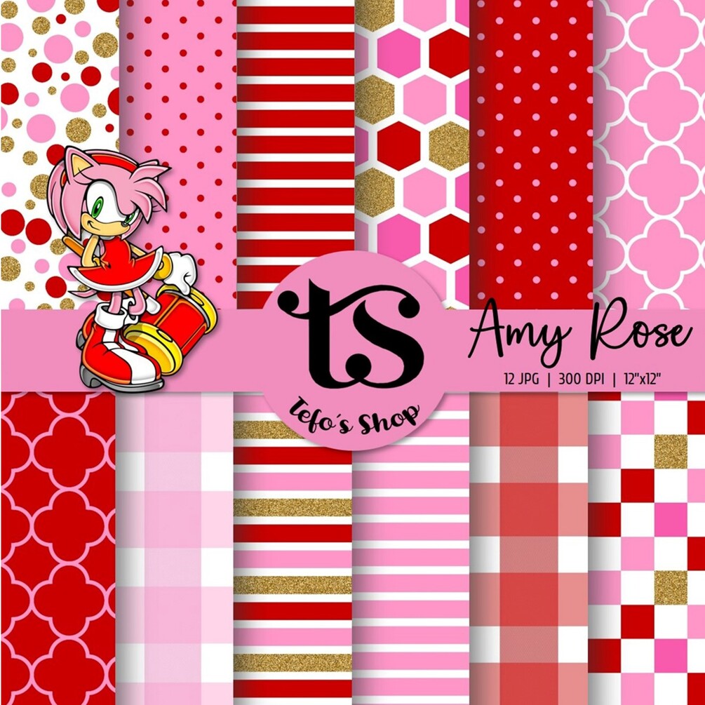 Amy Rose | Papeles digitales | Paper pack