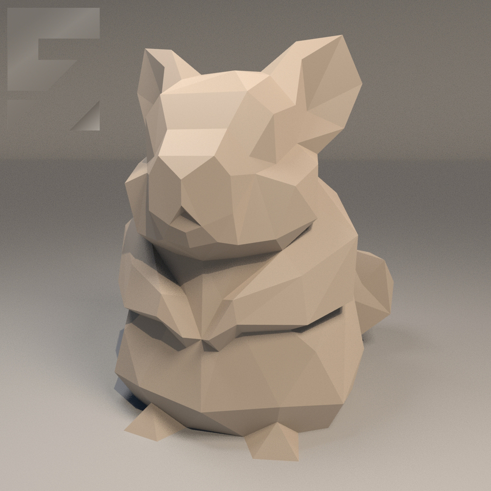 Papercraft template Chinchilla