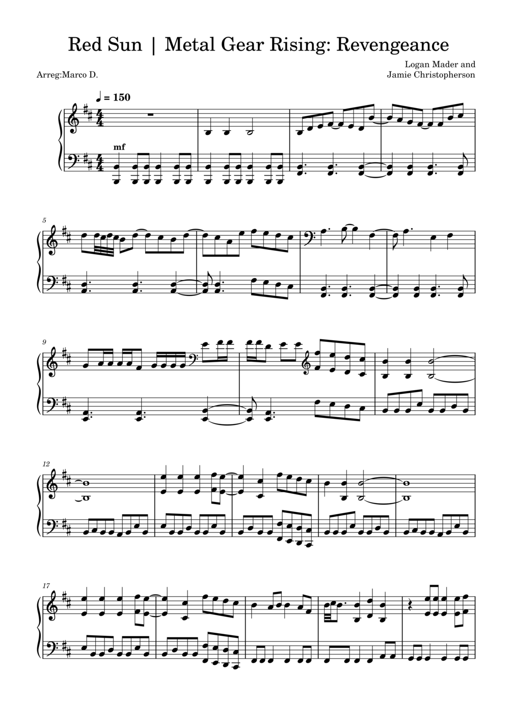 Red Sun | Metal Gear Rising: Revengeance SHEET + MIDI