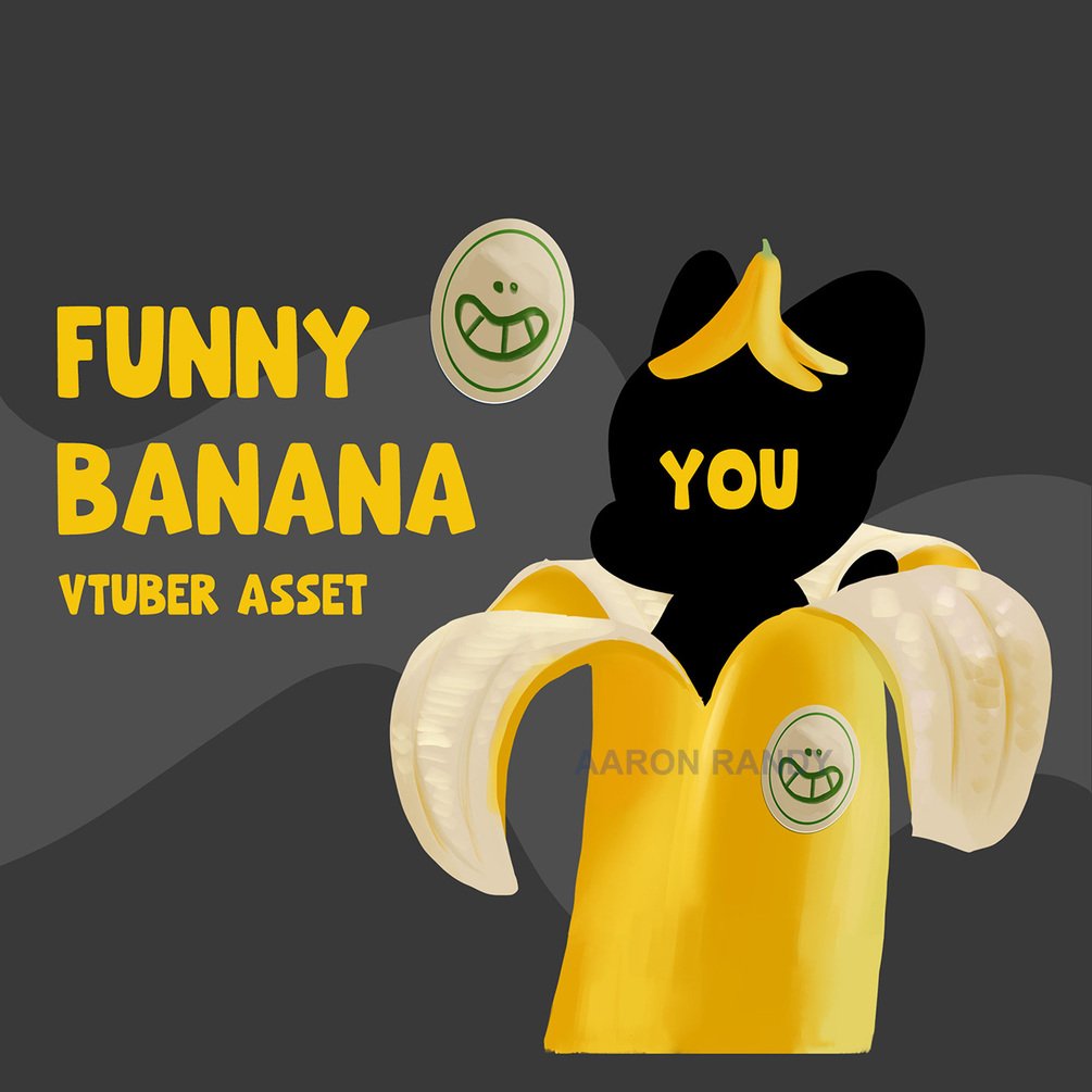 PNGTuber Asset: Funny Banana