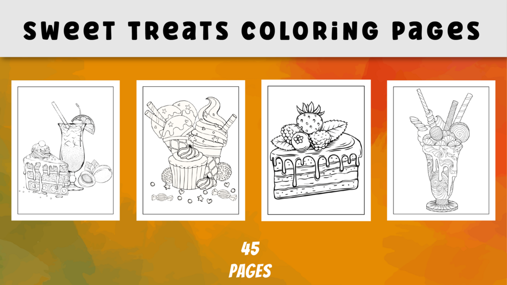 Sweet Treats Coloring Pages for Adults and Kids