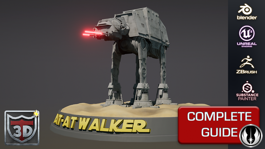 Star Wars At At Walker Model Blender 3 File Unreal Engine 5 Project