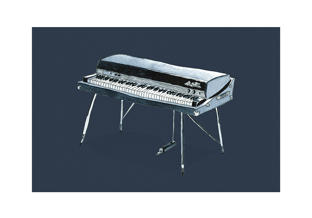 Rhodes Piano - A classic vintage electric piano from the 70s // dark blue