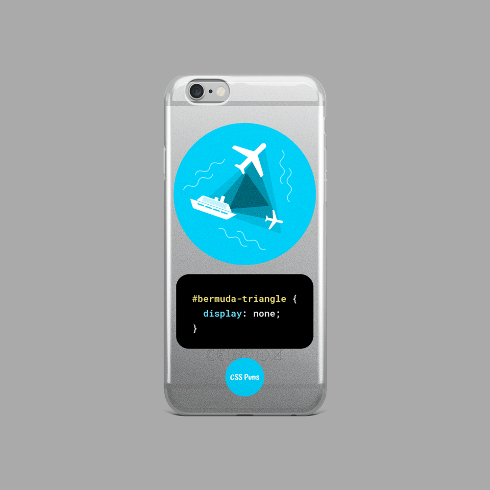 CSS Puns - Bermuda Triangle - iPhone Case