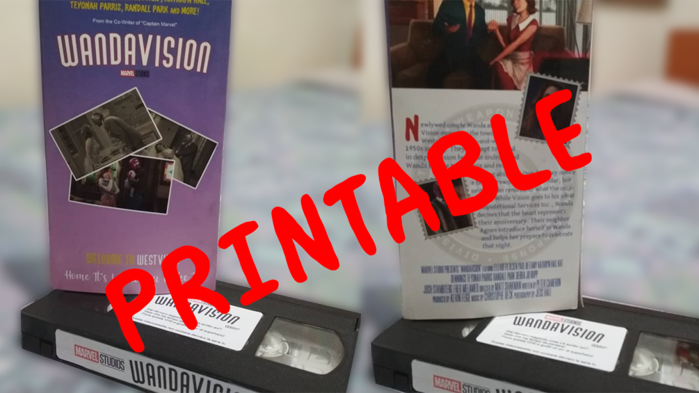 Wanda Vision VHS printable box SET (INSTANT DOWNLOAD)