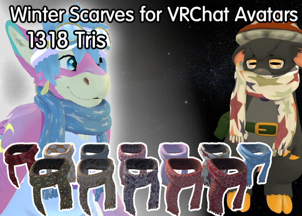 Winter Scarves for VRChat Avatars