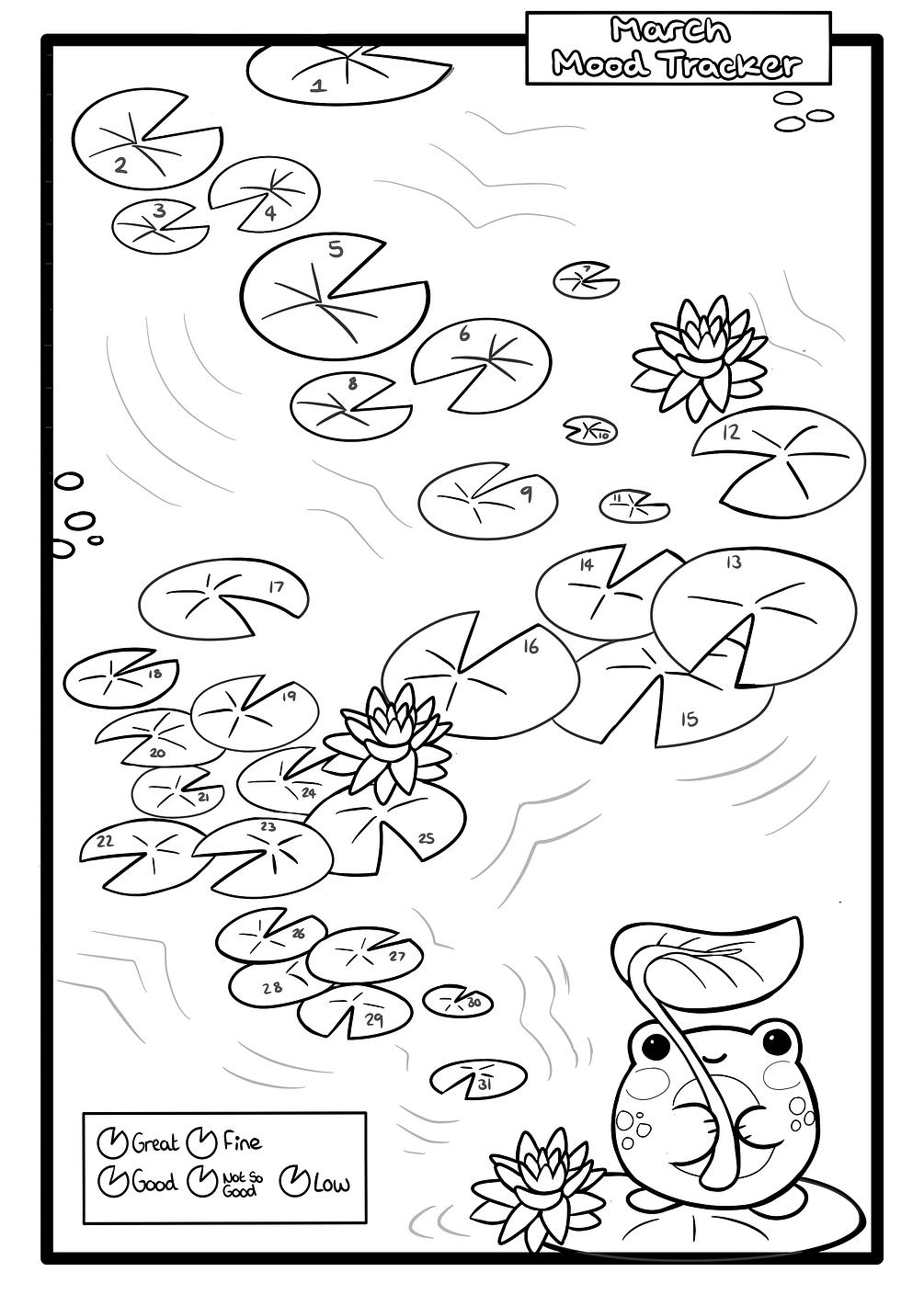 March mood tracker - spring showers