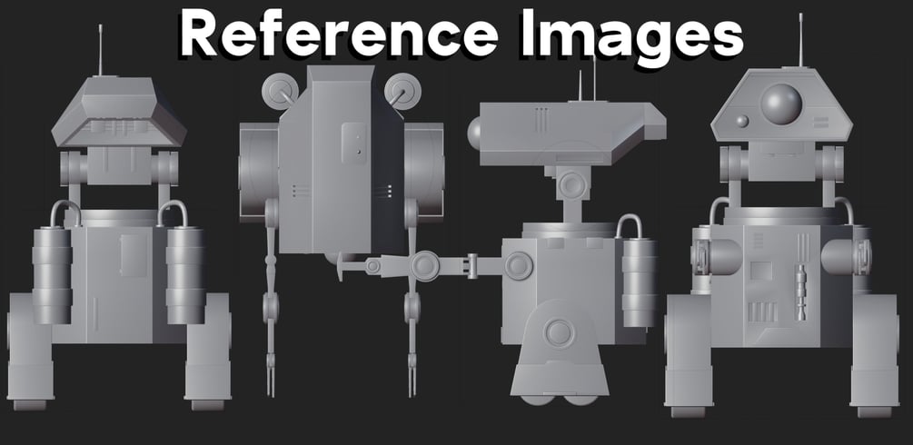 Reference Images - Sci-Fi Worker Robot (Free Download)